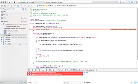 Xcode Swift 73 Playing Audio File Stack Overflow
