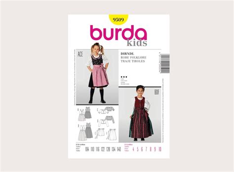 Schnittmuster Burda 9509 Dirndl 85027 9691