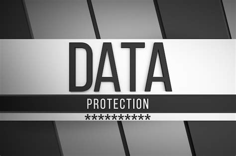 Premium Photo Data Protection Text With Secure Password Symbols