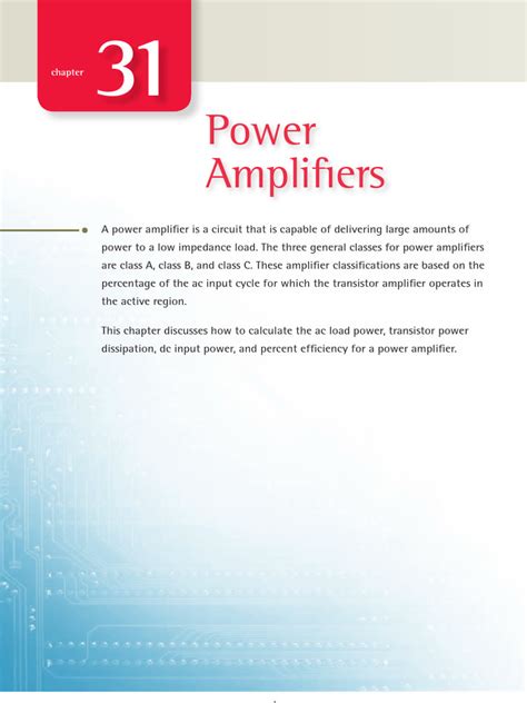 Power Amplifier Pdf Amplifier Bipolar Junction Transistor