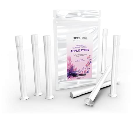 Seroflora Vaginal Suppository Applicators 7 Pack Individually Wrapped