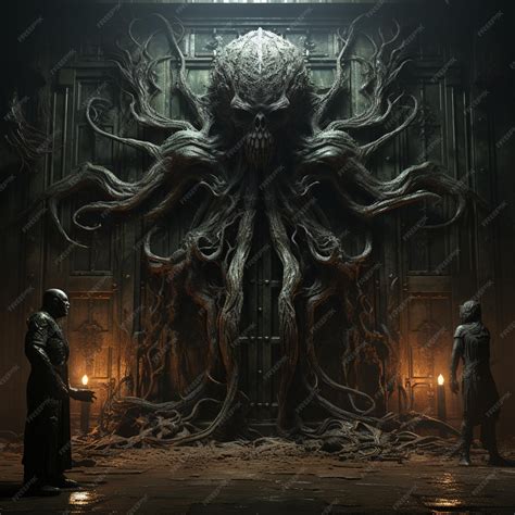 Premium Photo Cthulhus Wooden Door