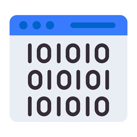 A Flat Design Icon Of Binary Data 40207297 Vector Art At Vecteezy