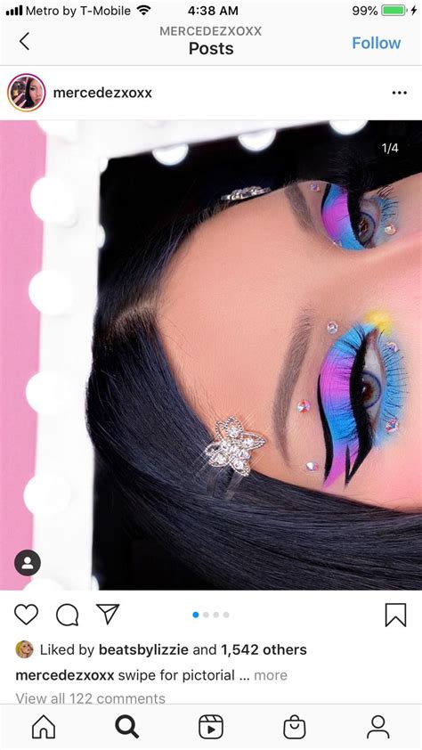 Pin By Jessa 💧 On Makeup Rhinestone Makeup Artistry Makeup Colorful