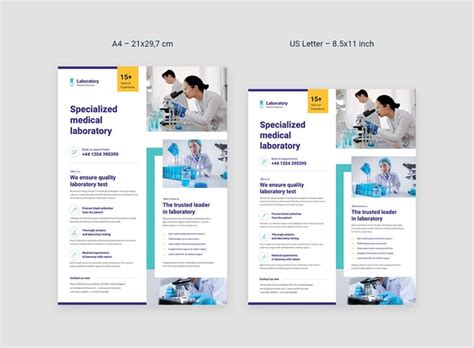 Laboratory Flyer Template Design Template Place