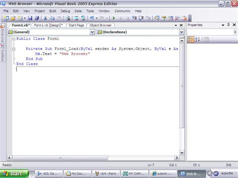 Make A Web Browser In Visual Basic Trybotics