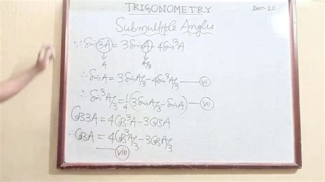 Trigonometry Part 20 Submultiple Angles Youtube