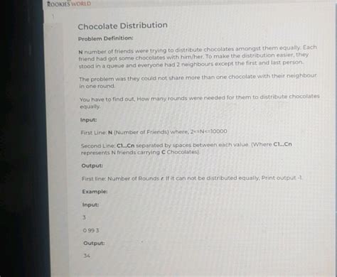 ROOKIESTWORLD 1 Chocolate Distribution StudyX