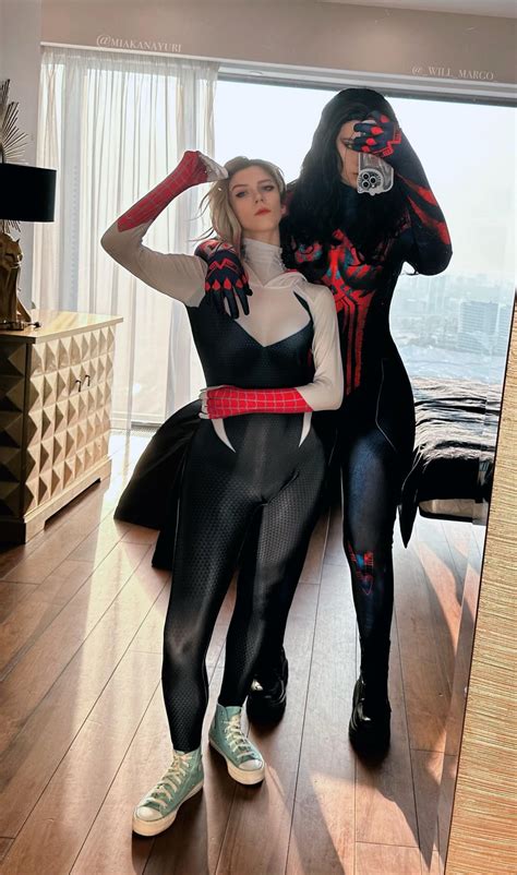 Gwen Stacy And Fem Miguel Ohara By Miakanayuri And Will Margo R Spiderman