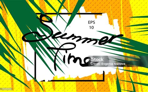 재미 팝 커버 로고 여름 시간 브로셔 전단지에 대 한 배경 최소한의 디자인 창조적 인 개념입니다 벡터 일러스트 레이 션 Eps10 0명에 대한 스톡 벡터 아트 및 기타