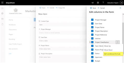 Sharepoint Online Show Or Hide A Form Field Based On Another Field Using Conditional Formula