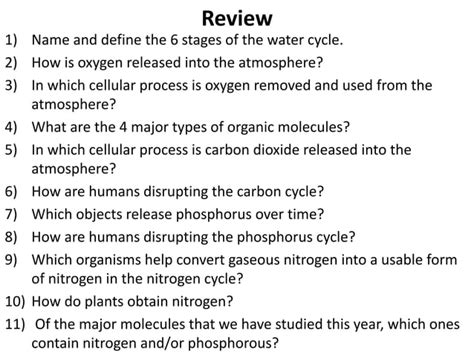 Biochemical Cycles Explained And In Short Ppt