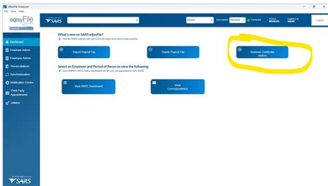 Retrieve Certificate History From Old Version Of E Syfile Into The New Thin Client