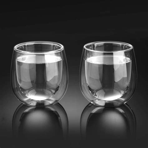 Glastal 6x250ml Double Walled Coffee Glasses Mugs Cappuccino Latte