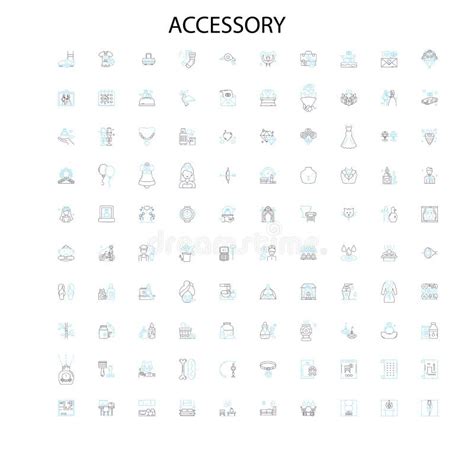 Accessory Icons Signs Outline Symbols Concept Linear Illustration