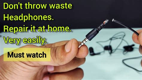 How To Repair Earphone Fix Repair Headphone Jack Very Easily