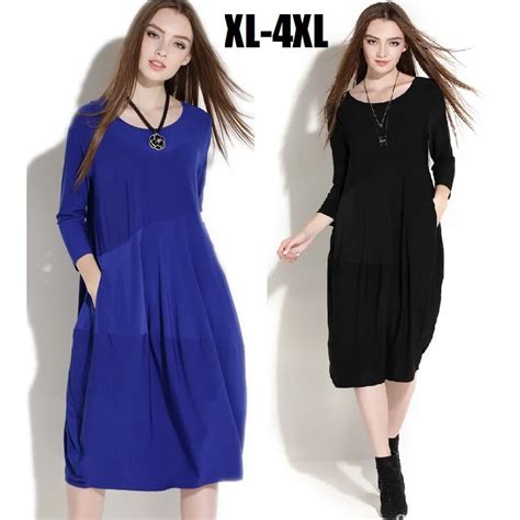 2015autumn Fashion Women Patchwork Simple Lantern Dress Cocoon Dress