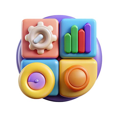 Dramatic Traditional Cognitive Functions Chart Colorful Icons Isolated