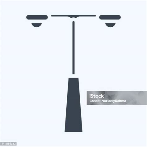 아이콘 가로등 시티 파크 기호에 적합합니다 글리프 스타일 편집 가능한 간단한 디자인 디자인 템플릿 벡터 간단한 그림 도시에 대한