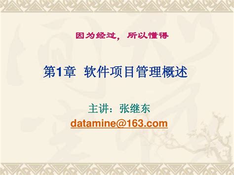 软件项目管理概述word文档免费下载文档大全