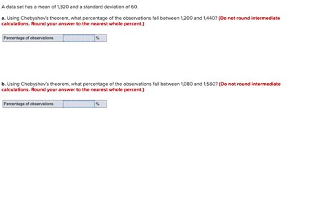 solved a data set has a mean of 1 320 and a standard