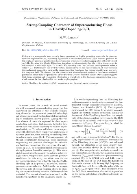 Pdf Strong Coupling Character Of Superconducting Phase In Heavily