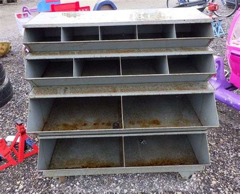Heavy Duty Rolling Storage Bins Steel Wheels With Pull Handle 37w X