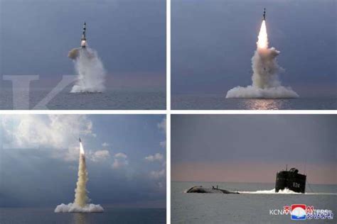 Rilis Foto Resmi Korea Utara Konfirmasi Peluncuran Rudal Balistik Dari Kapal Selam