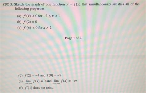 solved 20 3 ﻿sketch the graph of one function y f x