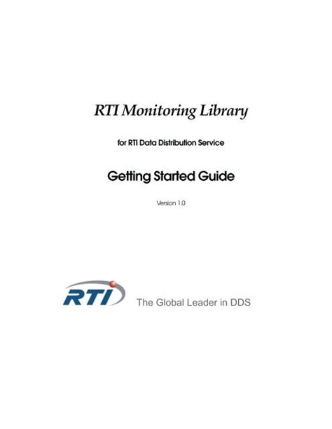 Rti Monitoring Library Dds Community Rti Connext Users