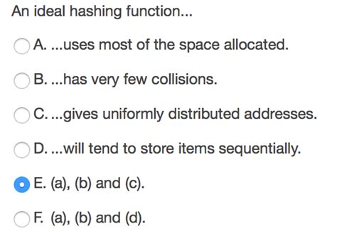Solved An Ideal Hashing Function Auses Most Of The