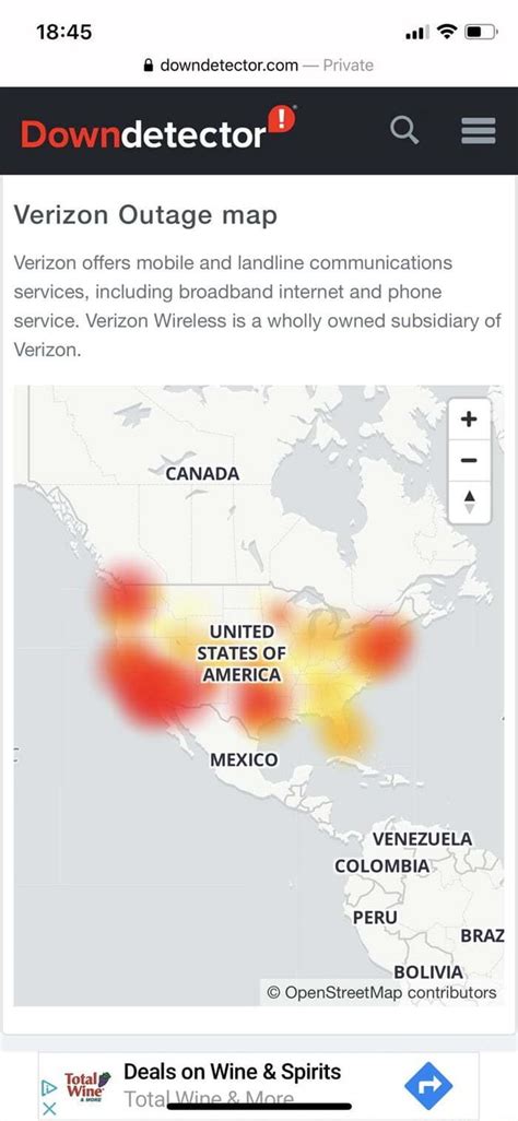 Privat Detector Verizon Outage Map Verizon Offers Mobile And Landline Communications Services