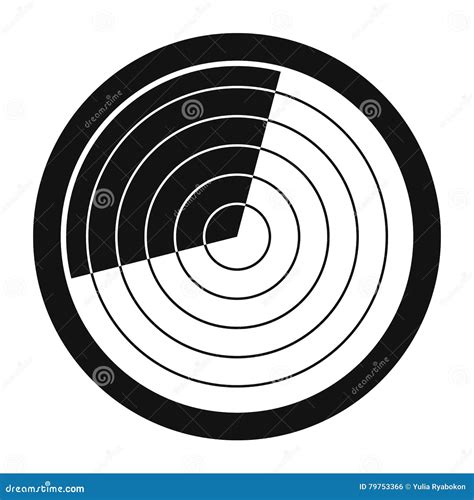 Simple Radar Icon Featuring Curved Lines Converging At A Central Point Enclosed Within A Circle
