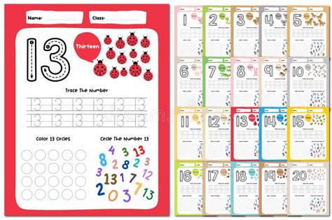 Numéro 120 Enfant Traçage De La Couleur De Jeu Illustration de Vecteur