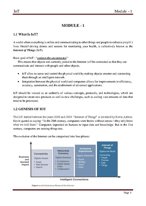 Module Io T Notes MODULE What Is IoT A World Where Everything Is Online And
