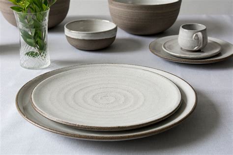 Ceramic Dinner Set 2 Piece Set Big Plate And Salad Plate Etsy