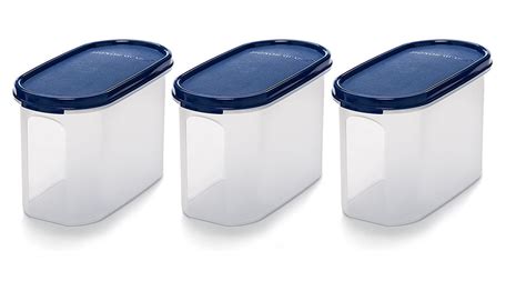 Signoraware Modular Oval No Plastic Container Set Litres Set Of Mod Blue Amazon In