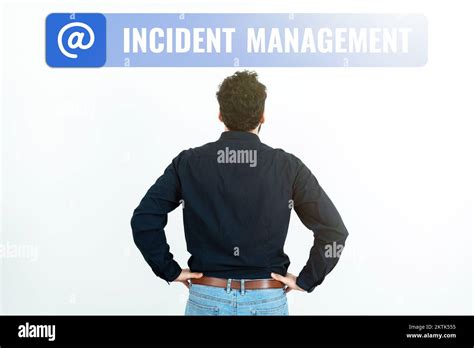 Hand Writing Sign Incident Management Business Overview Process To Return Service To Normal