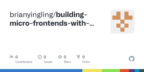 Github Brianyinglingbuilding Micro Frontends With React 18