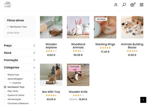 como configurar filtros de produtos suporte shopkit