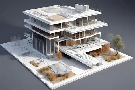 Premium Photo 3d Architecture Exploded Diagramshow An Elements Of