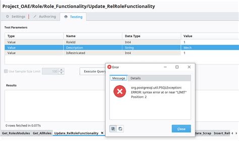 Limit Error In Named Query Execution Ignition Inductive Automation