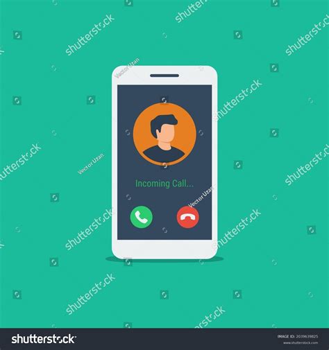 Mobile Call Screen Template Web App Stock Vector Royalty Free 2039639825 Shutterstock