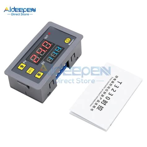 AC V V V Digital Time Delay Relay Dual LED Display Cycle Timer Control Switch Adjustable