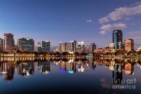 Orlando Skyline At Sunrise Photograph By John Greim Pixels