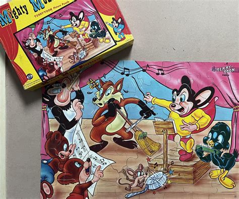 1956 Terrytoon Picture Puzzle Mighty Mouse Playhouse Rjigsawpuzzles