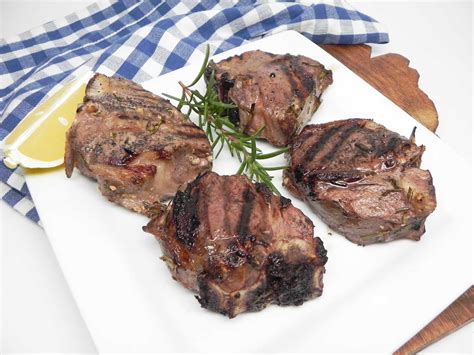 Grilled Garlic And Rosemary Lamb Loin Chops Recipe