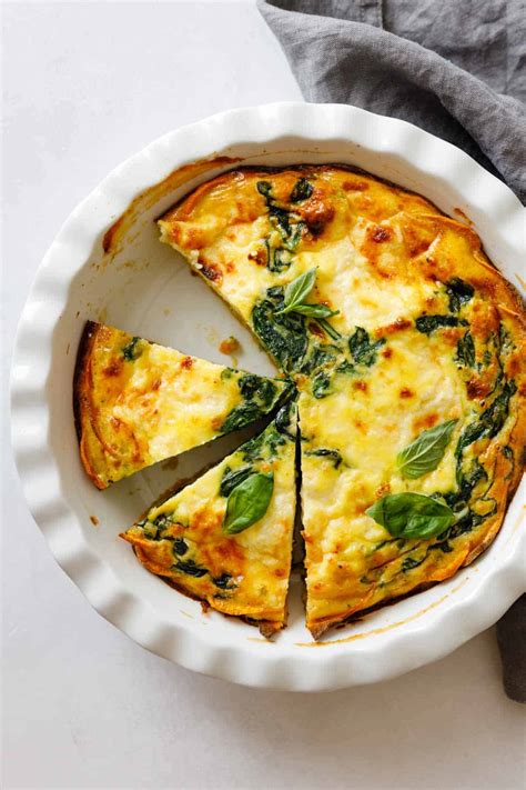 Crustless Spinach Quiche Green Healthy Cooking