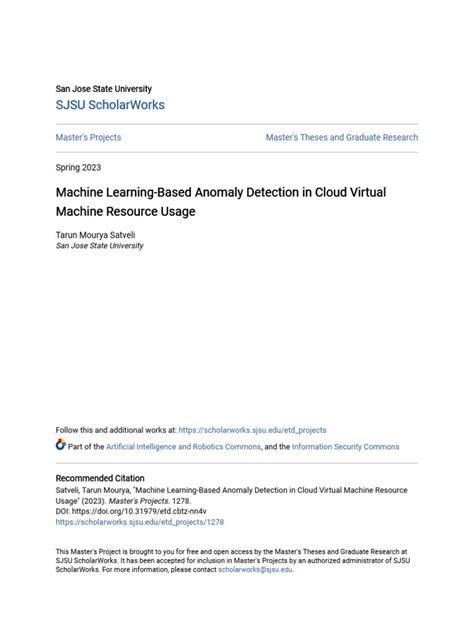 Machine Learning Based Anomaly Detection In Cloud Virtual Machine Pdf