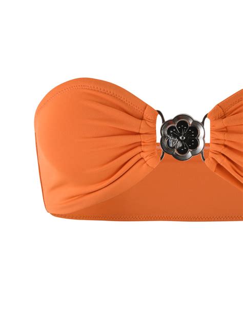 Cynthia Bikini Top Orange Burnt Orange Tiger Mist